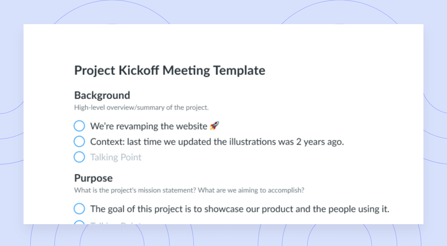 Kick Off Meeting Agenda Template - Sfiveband.com Kick Off Meeting Agenda Template - Sfiveband.com