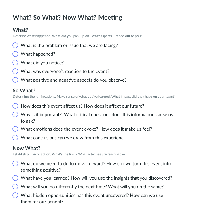 8 Steps To Run An Effective Debrief Meeting Template 